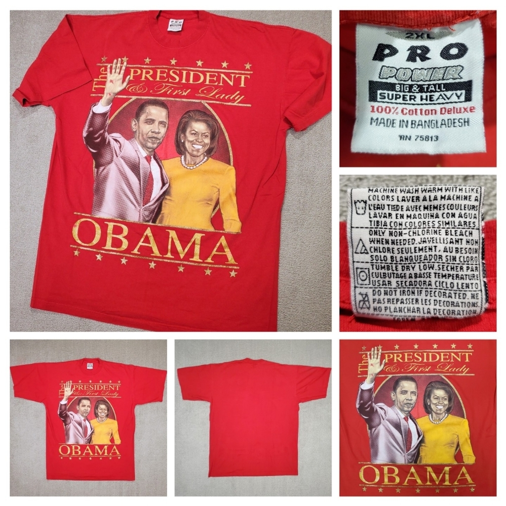 2008 The President & First Lady Barack Obama T Shirt … - Gem
